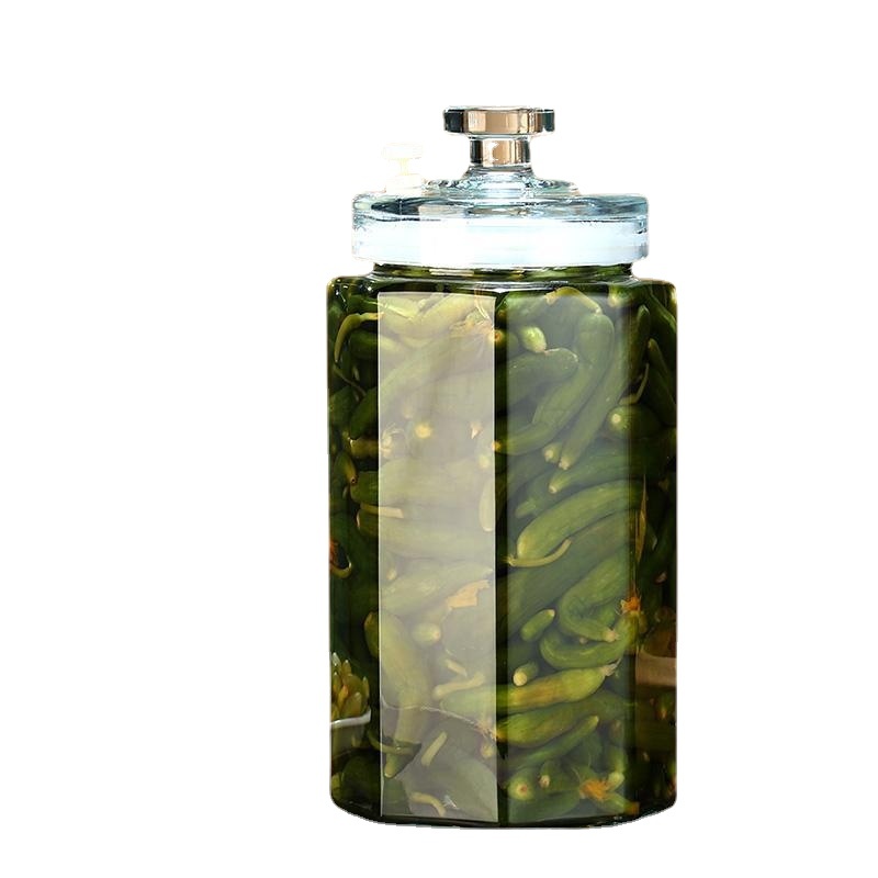 Kitchen Storage Container Pickle Jar Glass Hermetic Food Box - Hudare